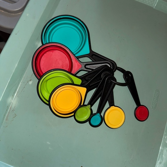 Kitchen | Collapsing Colorful Measuring Cups And Spoons Set | Poshmark